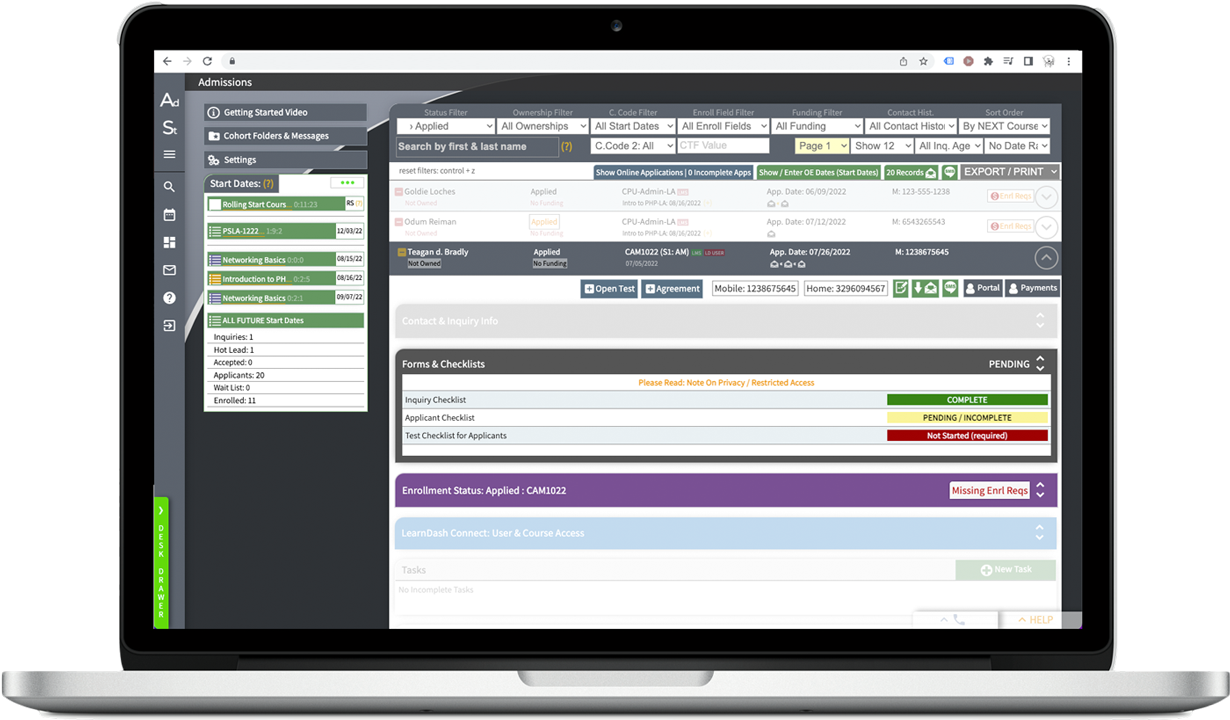 Trade School Admissions CRM Software | poliSCHOOL